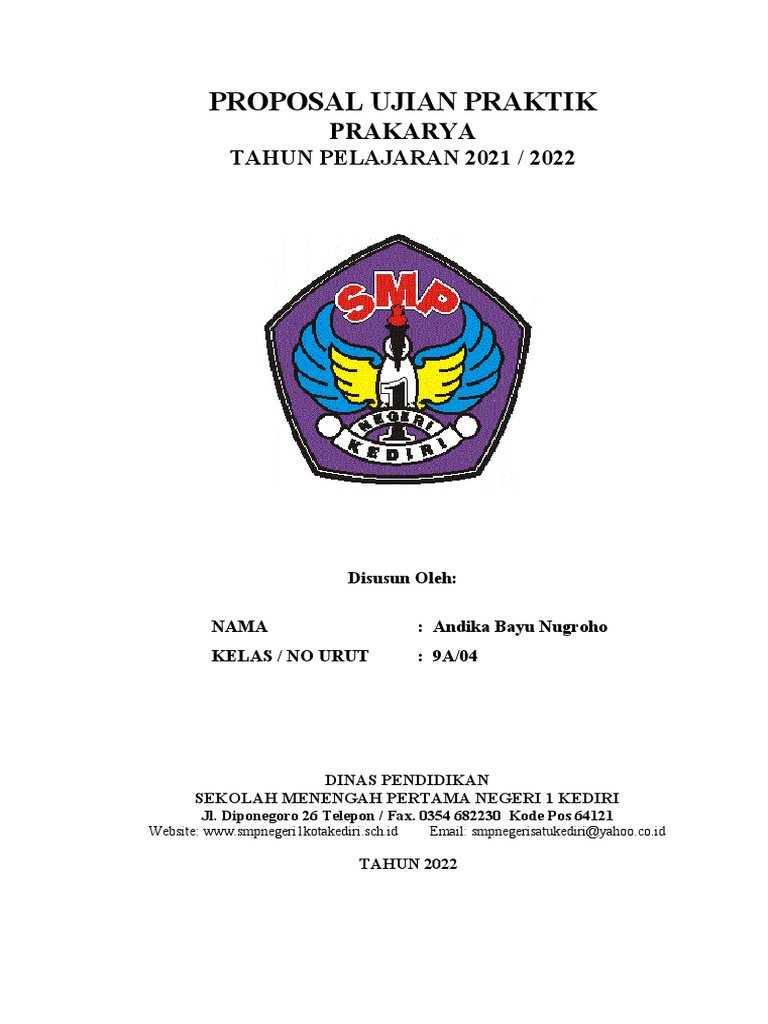 9a - 04 - Andika Bayu - Proposal Ujian Praktik Prakarya | PDF