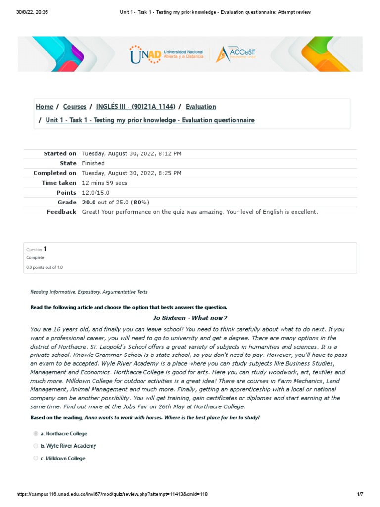 Evaluation Questionnaire for English III | PDF | Career & Growth | Wellness