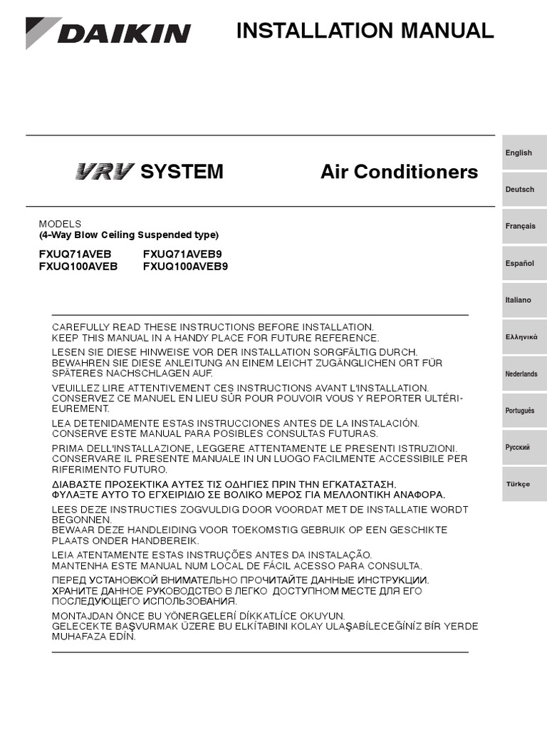 Installation Manual: System Air Conditioners | PDF | Electrical Wiring ...
