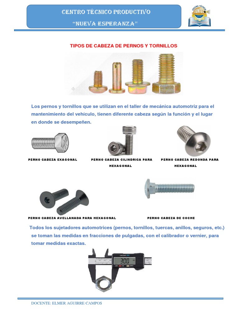 Tipos de Cabezas de Pernos | PDF