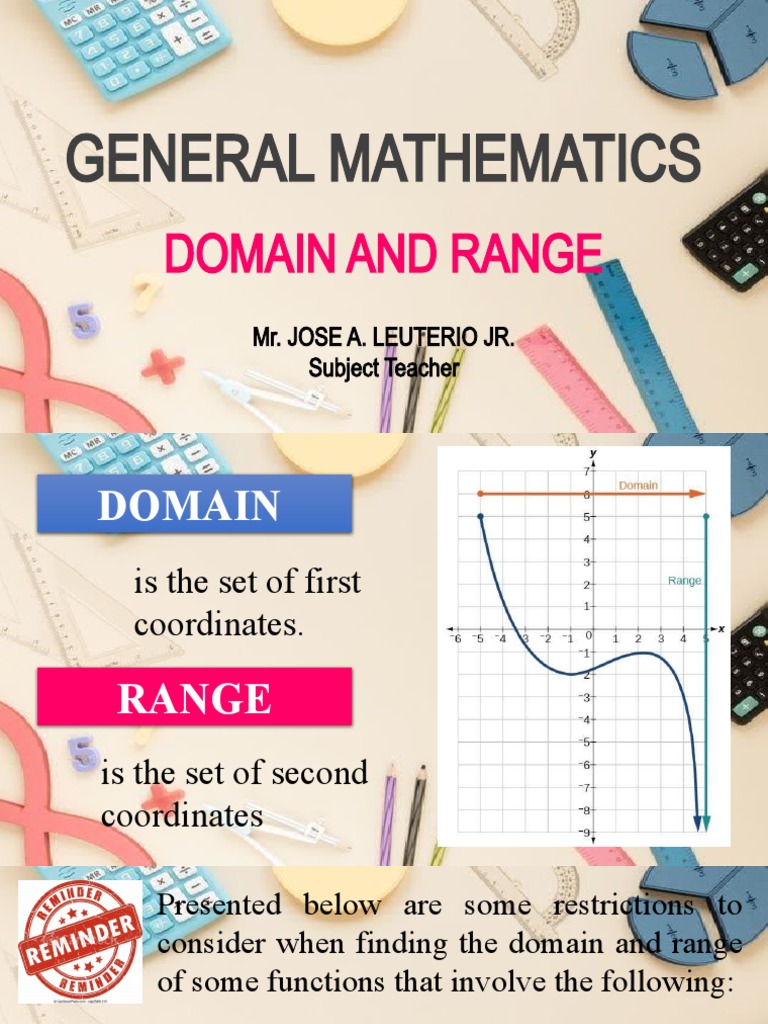 Domain And Range Pdf Function Mathematics Domain Of A Function