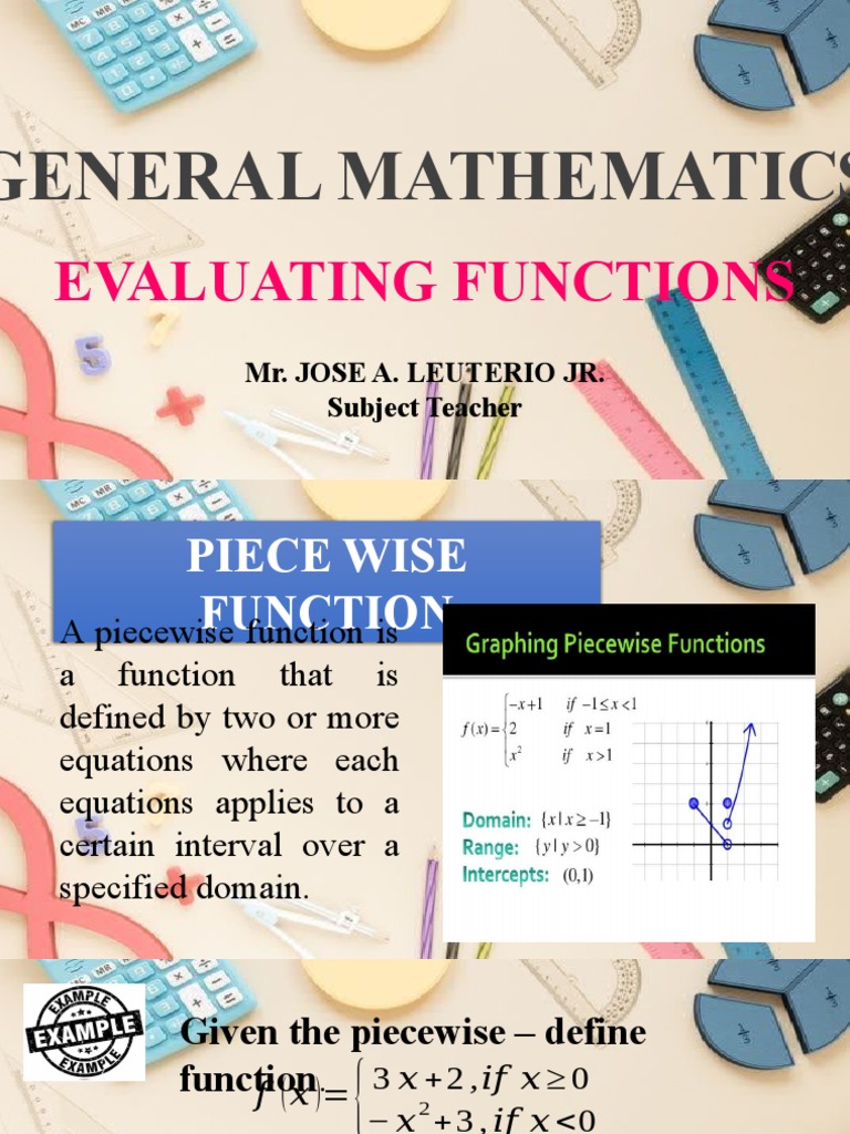 Evaluating Piecewise Functions Guide | PDF