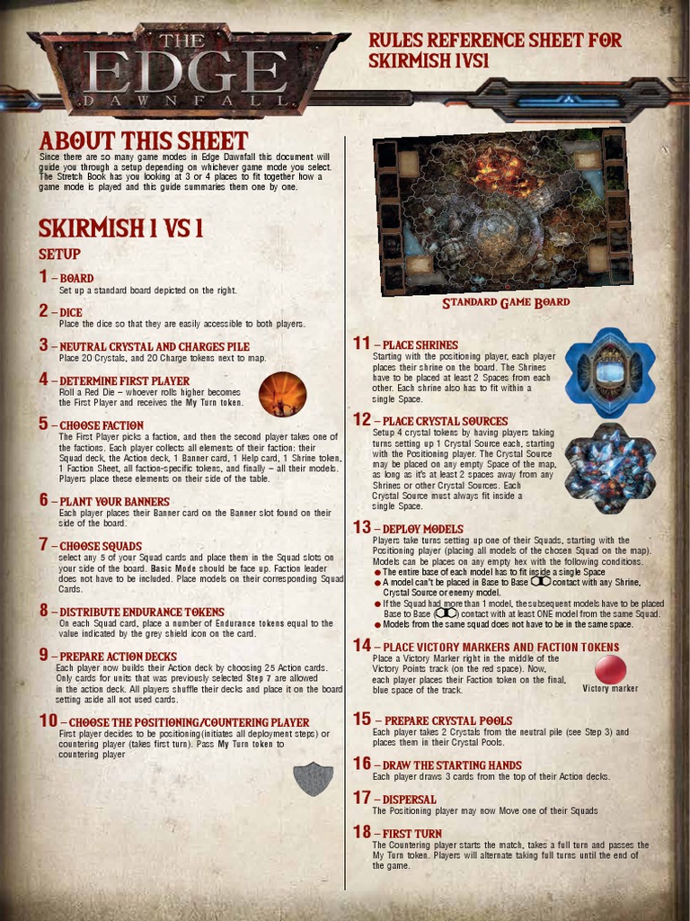 The Edge: Dawnfall Reference - Sheet - v1.2 | PDF | Playing Cards | Gaming