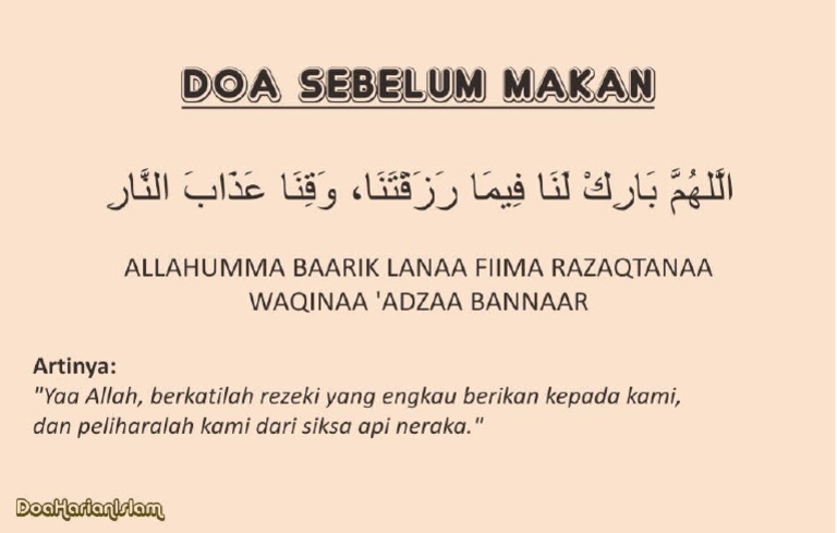Doa Sebelum Makan | PDF
