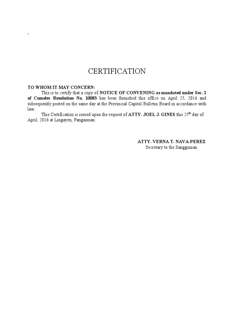 Certification | PDF