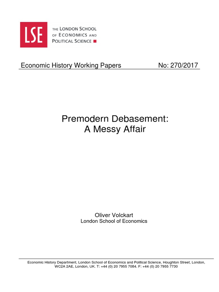 Premodern Debasement: A Messy Process | PDF | Coins | Currency