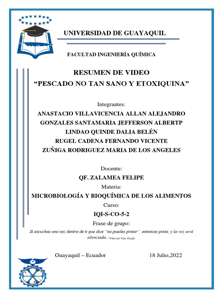 Resumen-Pescado No Tan Sano y Etoxiquina | PDF | Enzima | Proteínas