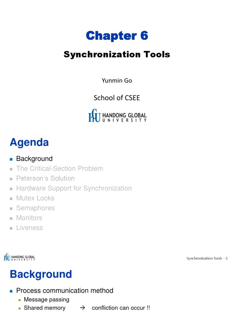 Chapter 6. Synchronization Tools | PDF | Process (Computing) | Thread (Computing)