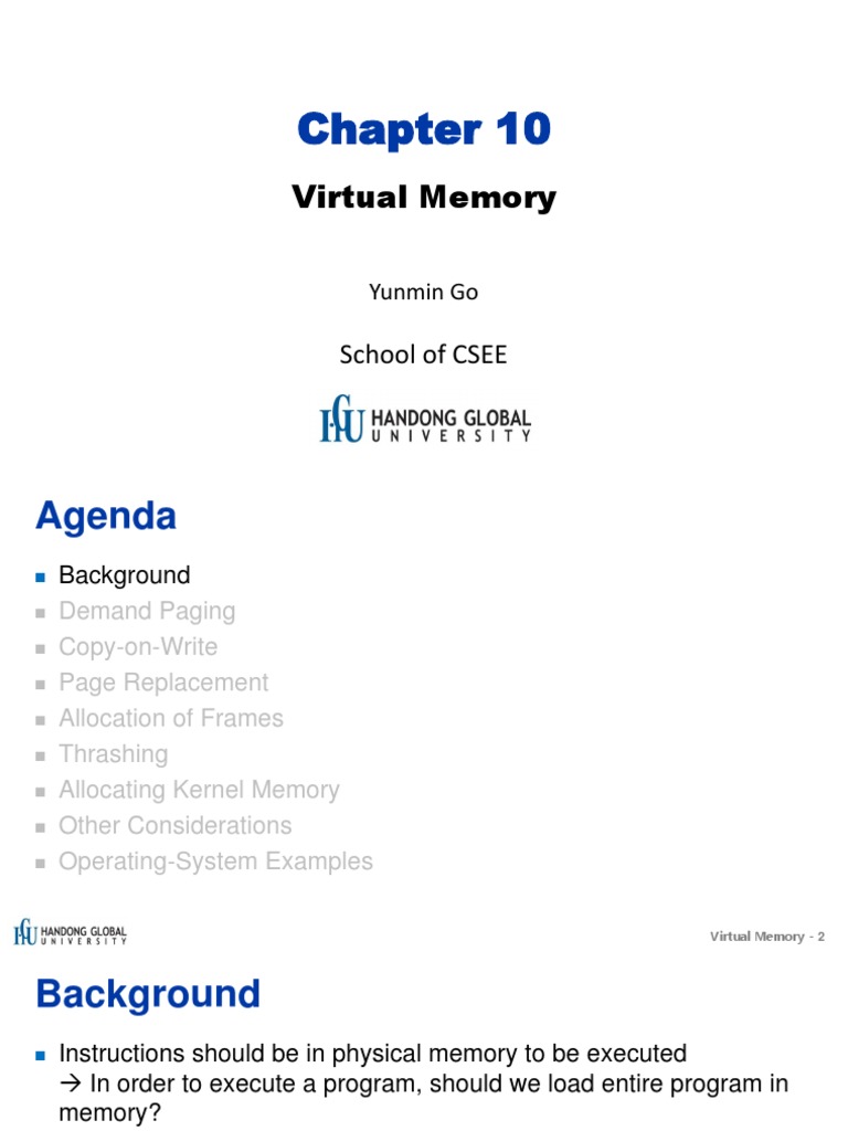 Chapter 10. Virtual Memory | PDF | Process (Computing) | Computing