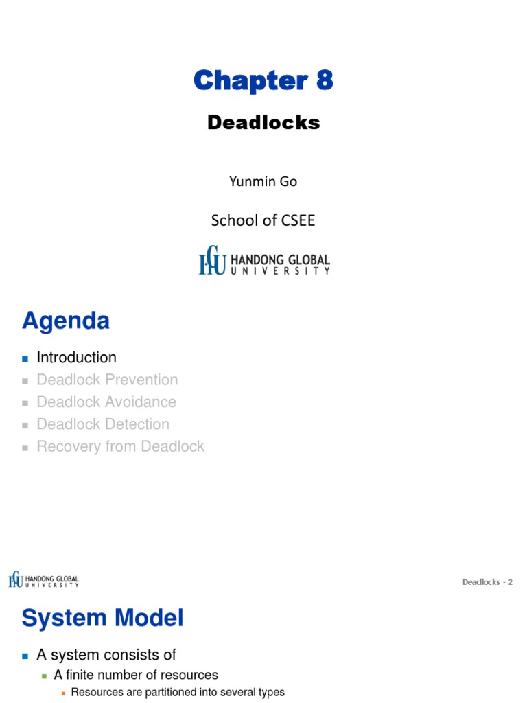 Chapter 8 Deadlocks Updated Download Free Pdf Theoretical Computer Science Computer Science