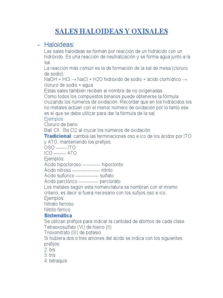 Sales Haloideas y Oxosales: Guía SEO | PDF