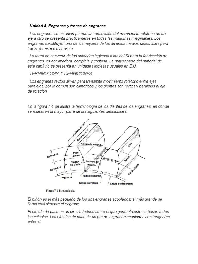 Engranes: Diseño y Terminología Esencial | PDF | Engranaje | Geometría