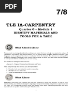 LESSON Plan in Carpentry | PDF | Tools | Wood