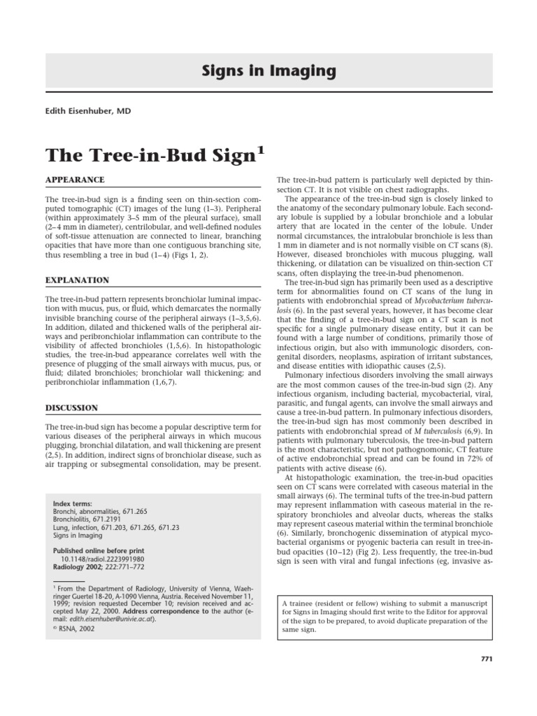 The Tree in Bud Sign | PDF | Respiratory Tract | Mucus