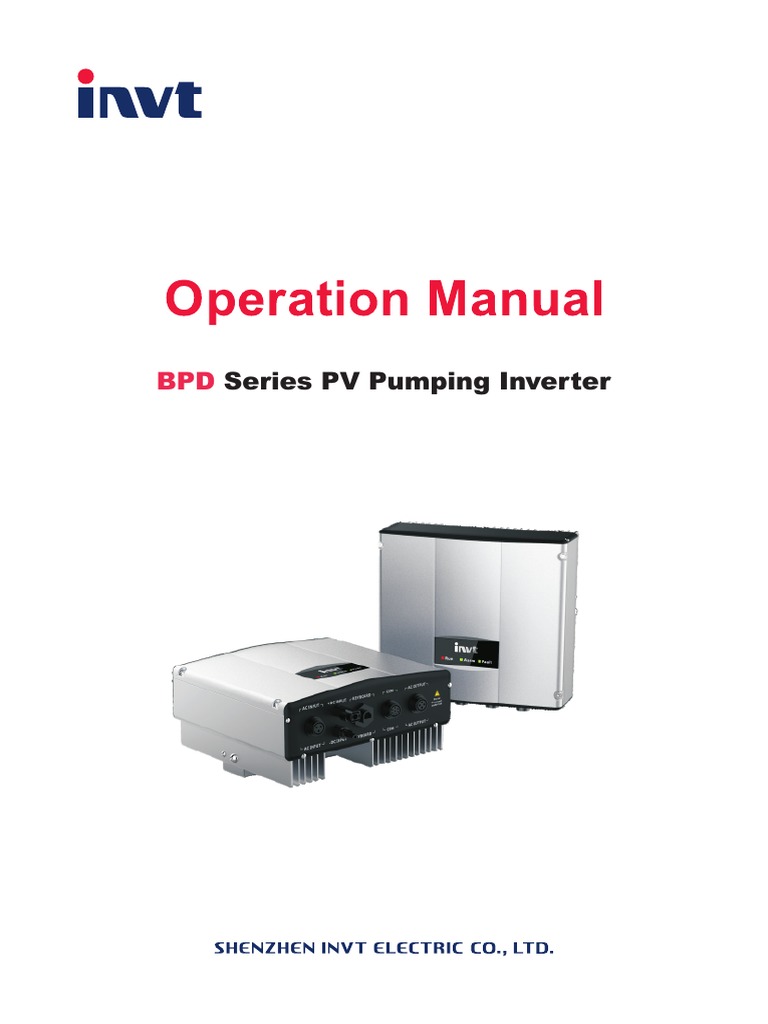 Manual Invt BPD | PDF | Power Inverter | Power Supply