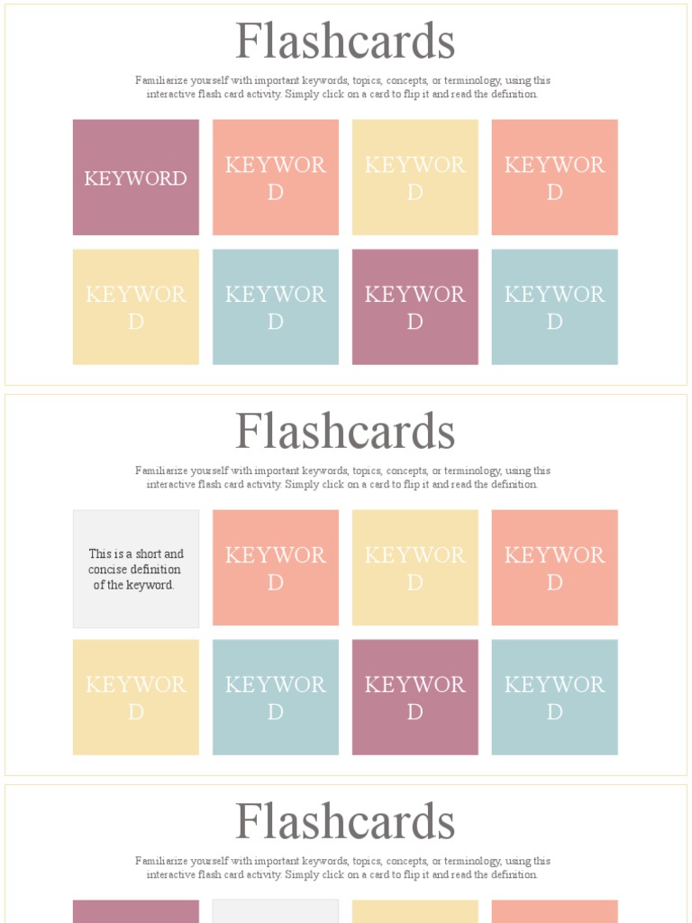 Flashcards Template | PDF | Reserved Word | Flashcard