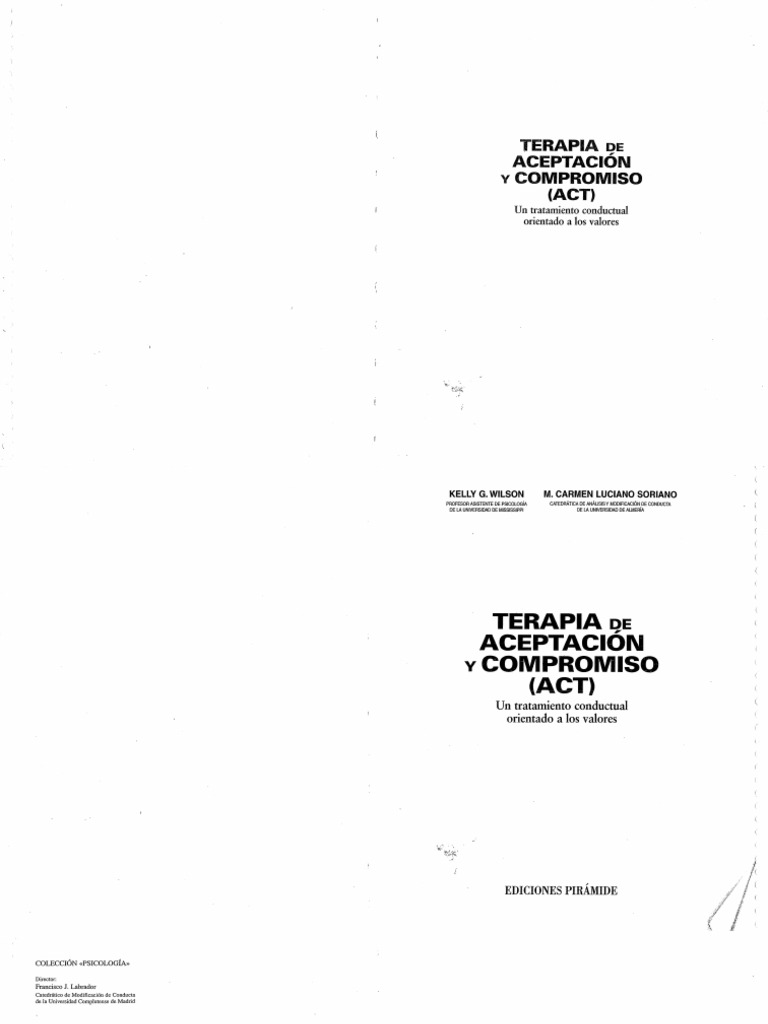 Wilson y Luciano (2002) Terapia de Aceptacion y Compromiso Un ...