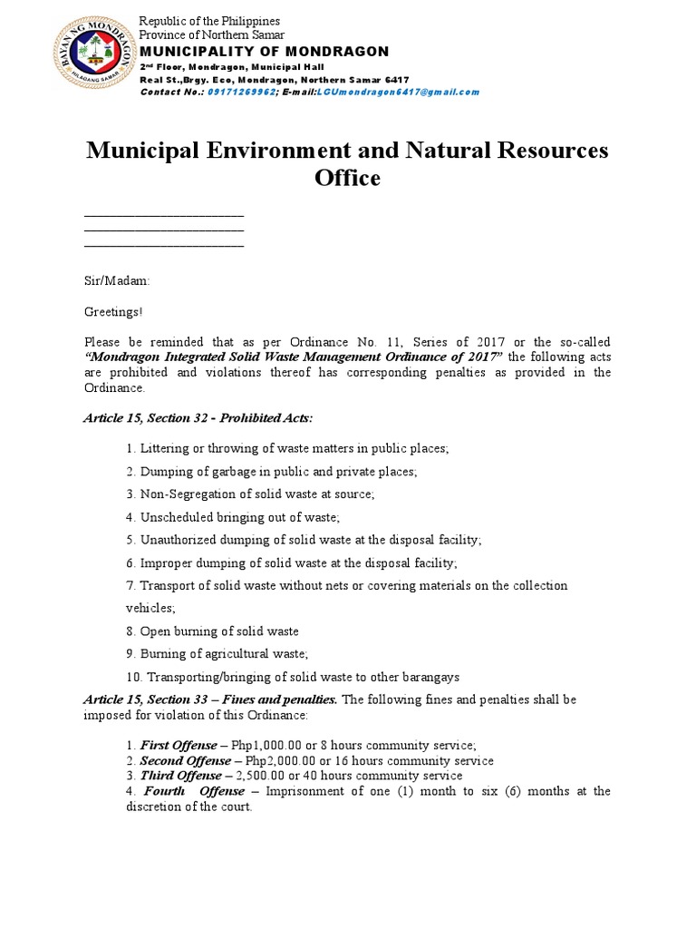 Prohibited Acts Menro | PDF