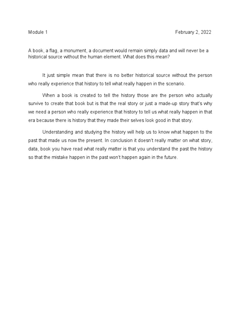 Module 1 History and Science Learning Activity 1 | PDF