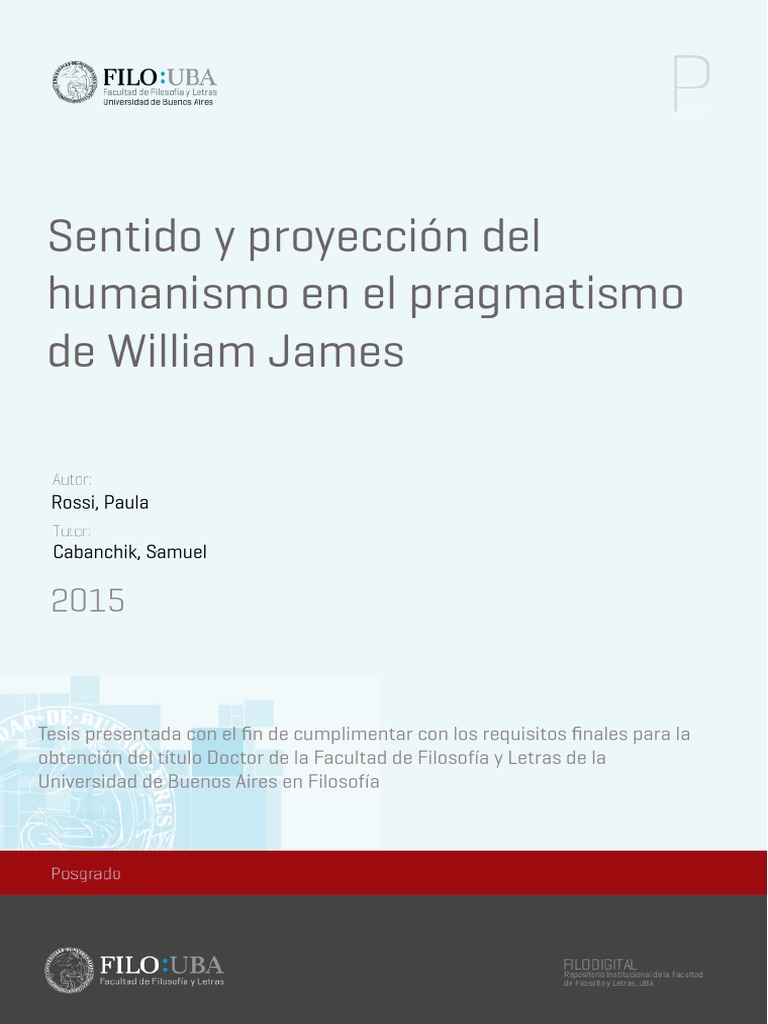 Rossi - William James | PDF | Pragmatismo | Charles Darwin