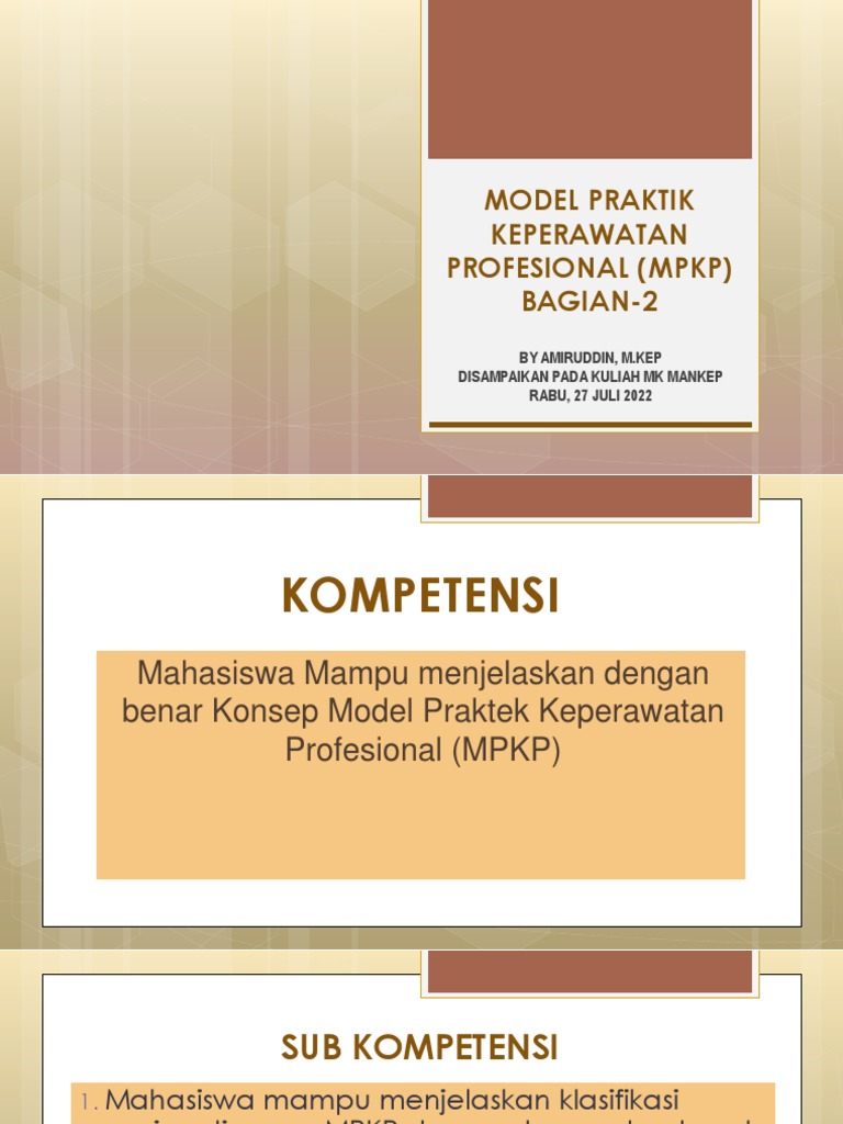 MPKP Bagian-2 (Klasifikasi Pasien, Rencana Kerja Lap Kerja) | PDF