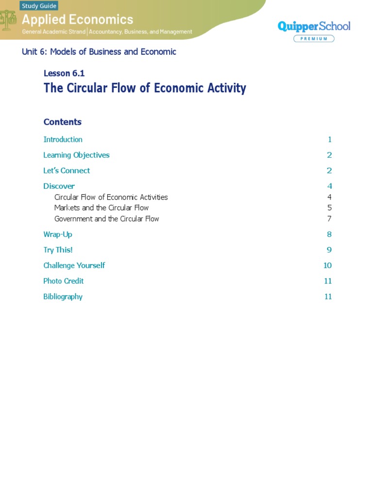 Circular Flow of Economic Activity | PDF | Economics | Economies