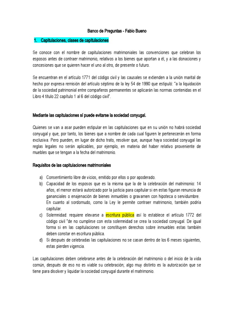 Preguntas Fabio Bueno Respuestas Cata | PDF | Divorcio | Anulación