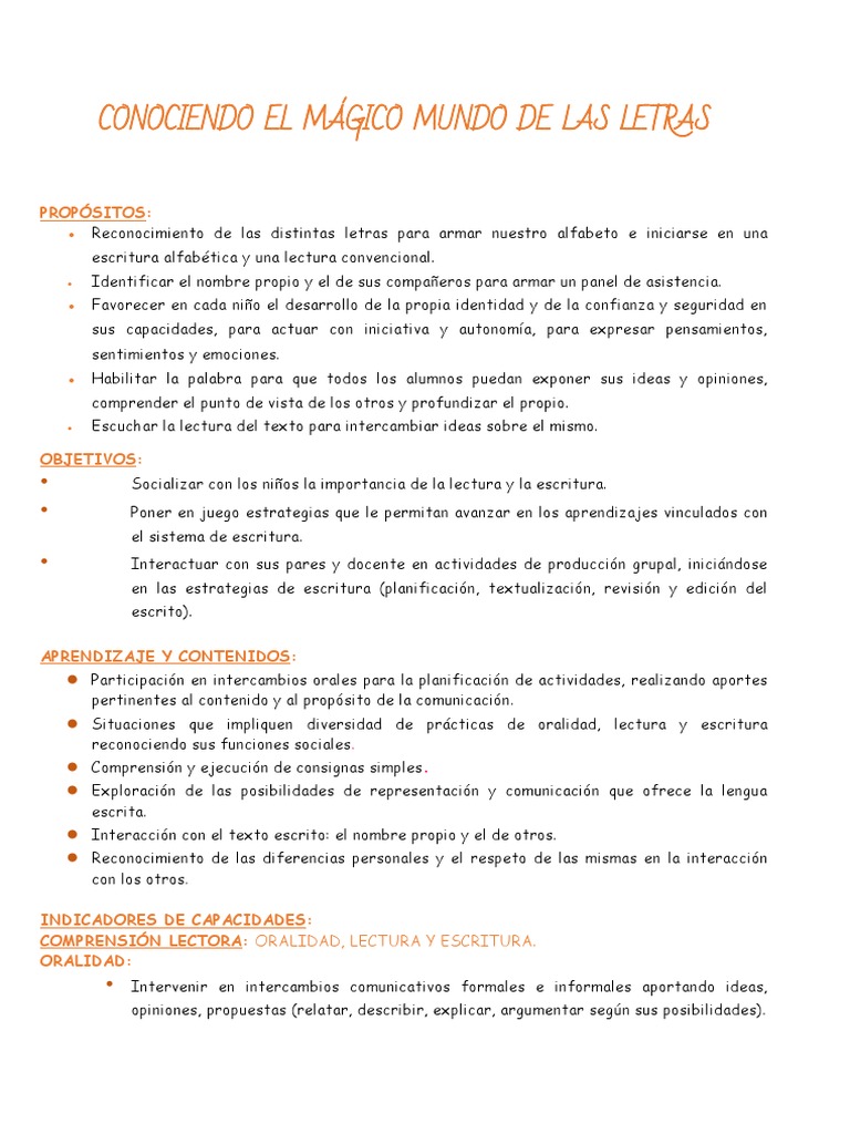 Conociendo las letras: un primer acercamiento al mundo de la ...