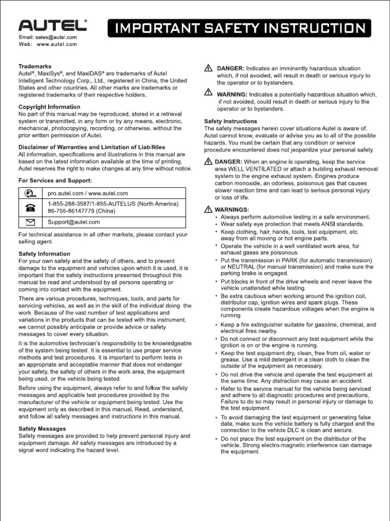 Autel MaxiSys Ultra Quick Start Guide | PDF