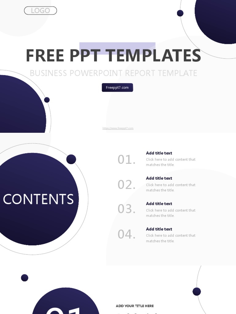 Blue Dot Simple Business Powerpoint Templates | PDF | Software | Computing