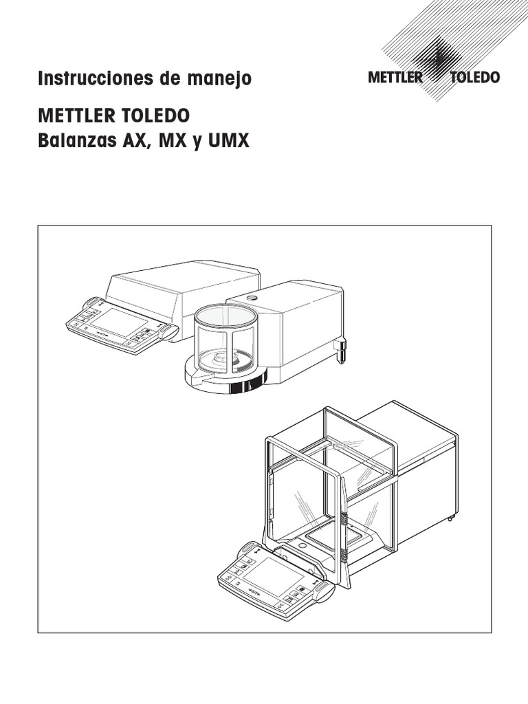 Mettler Toledo Balanzas AX-MX-UMX | PDF | Densidad | Balanza