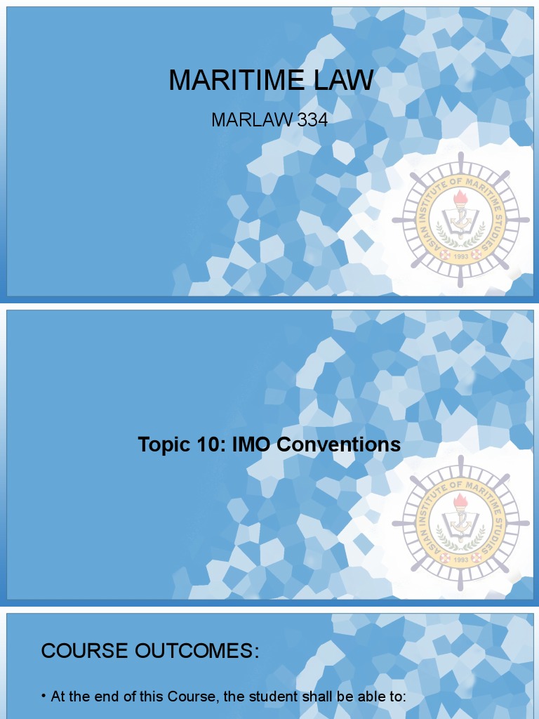 MARLAW 334 Topic 10-WEEK10 | PDF | Territorial Waters | South China Sea