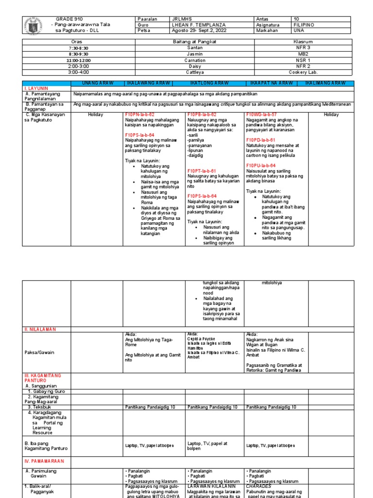 G10 DLL Week2 Ltemplanza | PDF