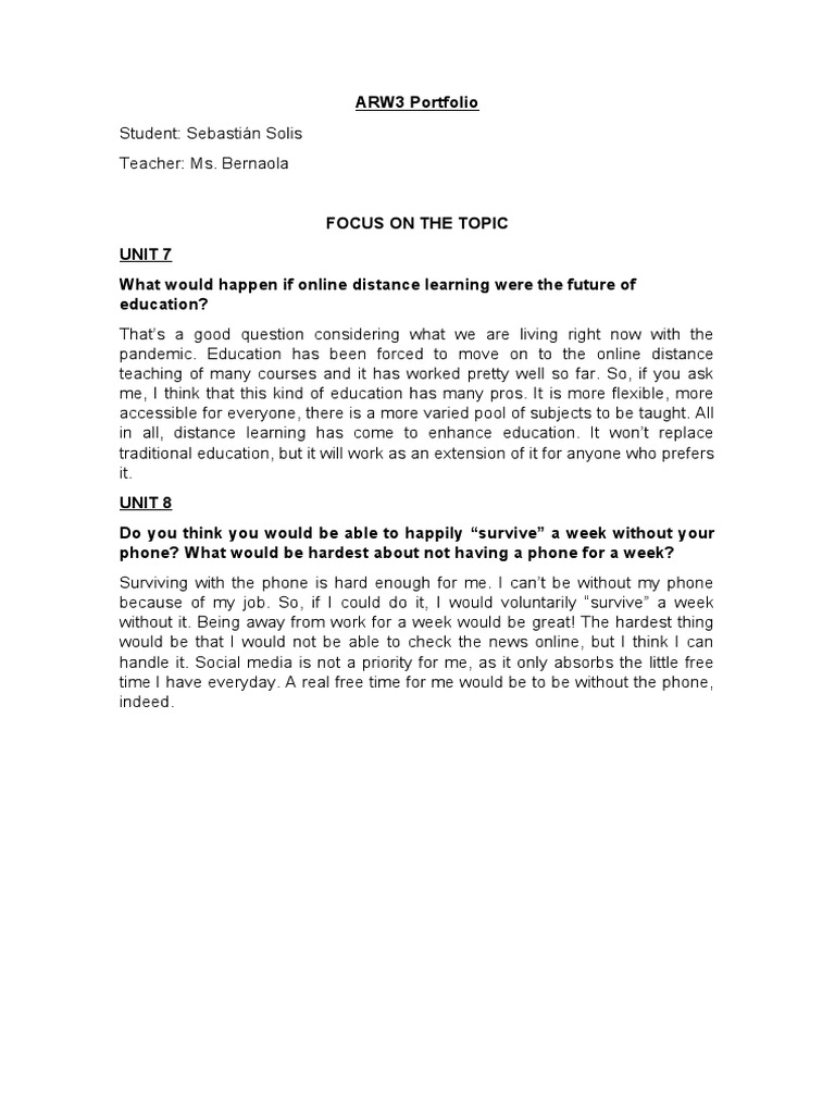 Arw3 Portofolio | PDF | Massive Open Online Course | You Tube