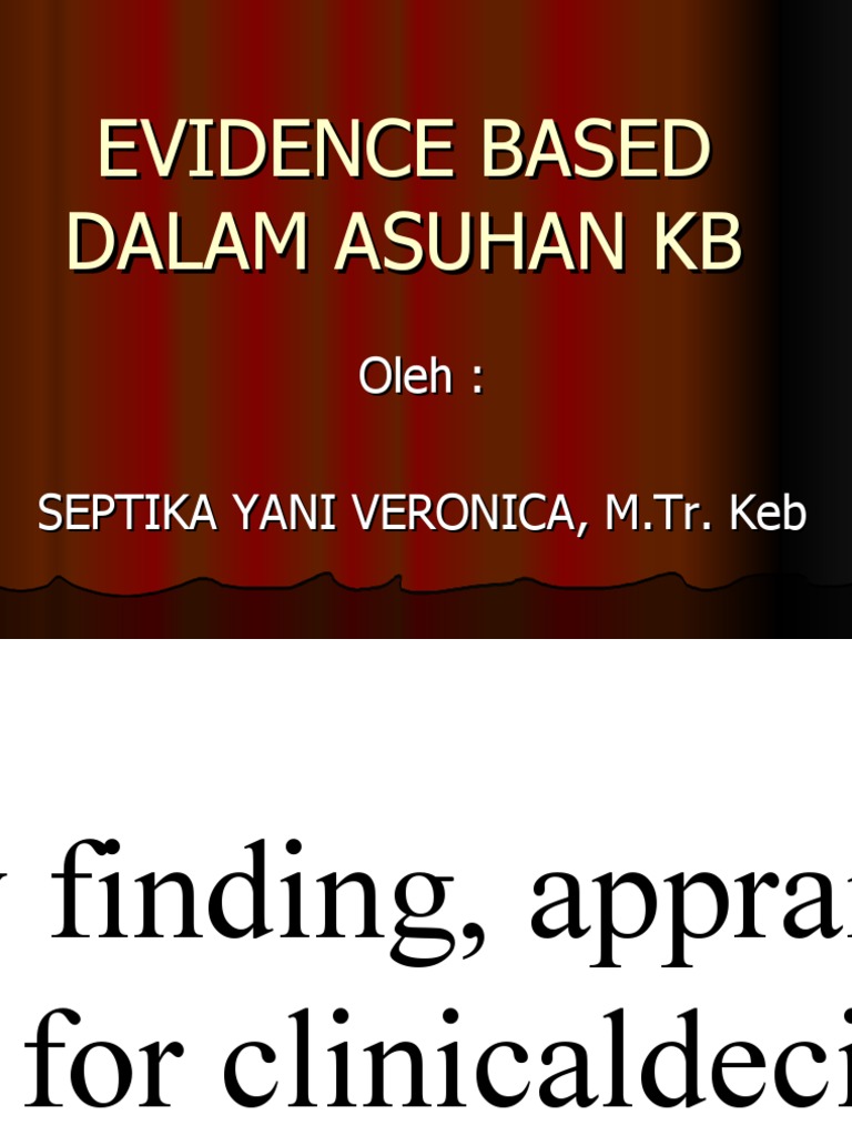 Evidence-Based Asuhan KB | PDF