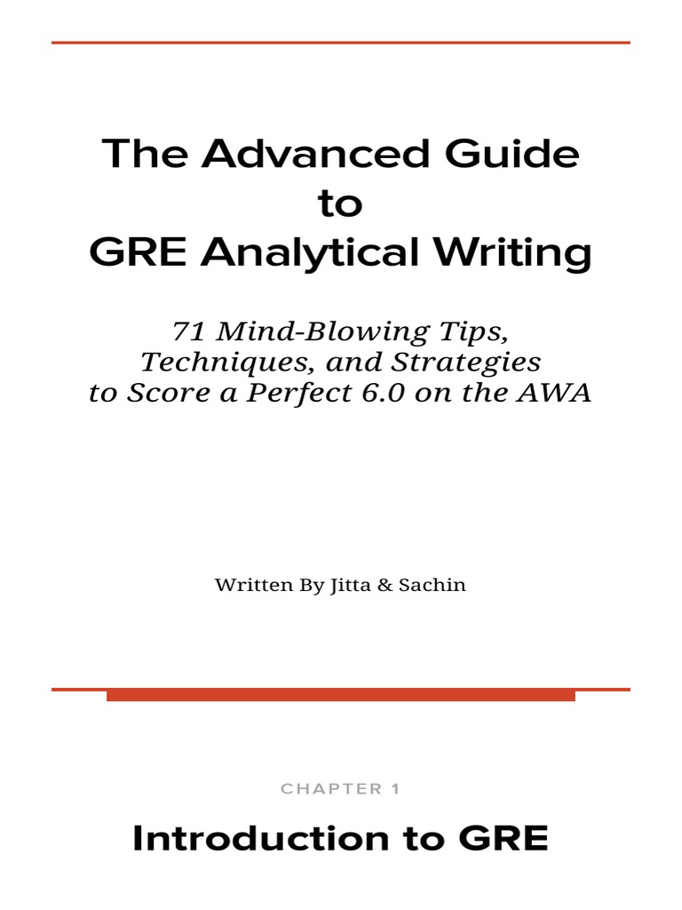 Gre Analytical Writing Guide | PDF | Graduate Record Examinations ...