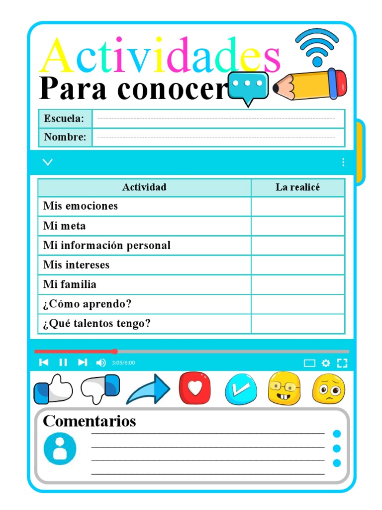 Actividades para Conocer | PDF | Relaciones personales, crianza y ...