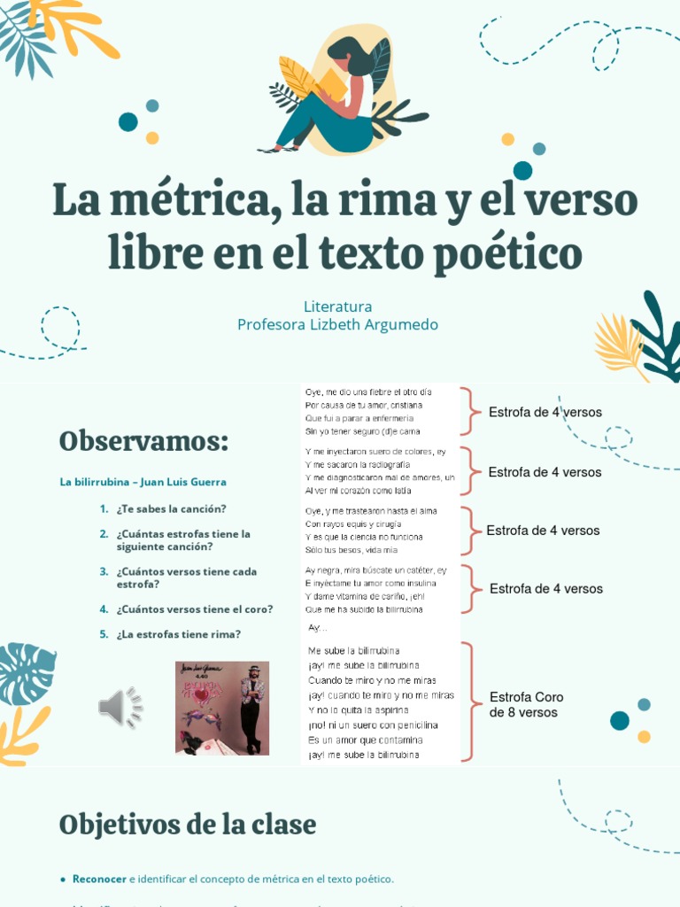 La Métrica, La Rima y El Verso Libre | PDF | Metro (poesía) | Rima