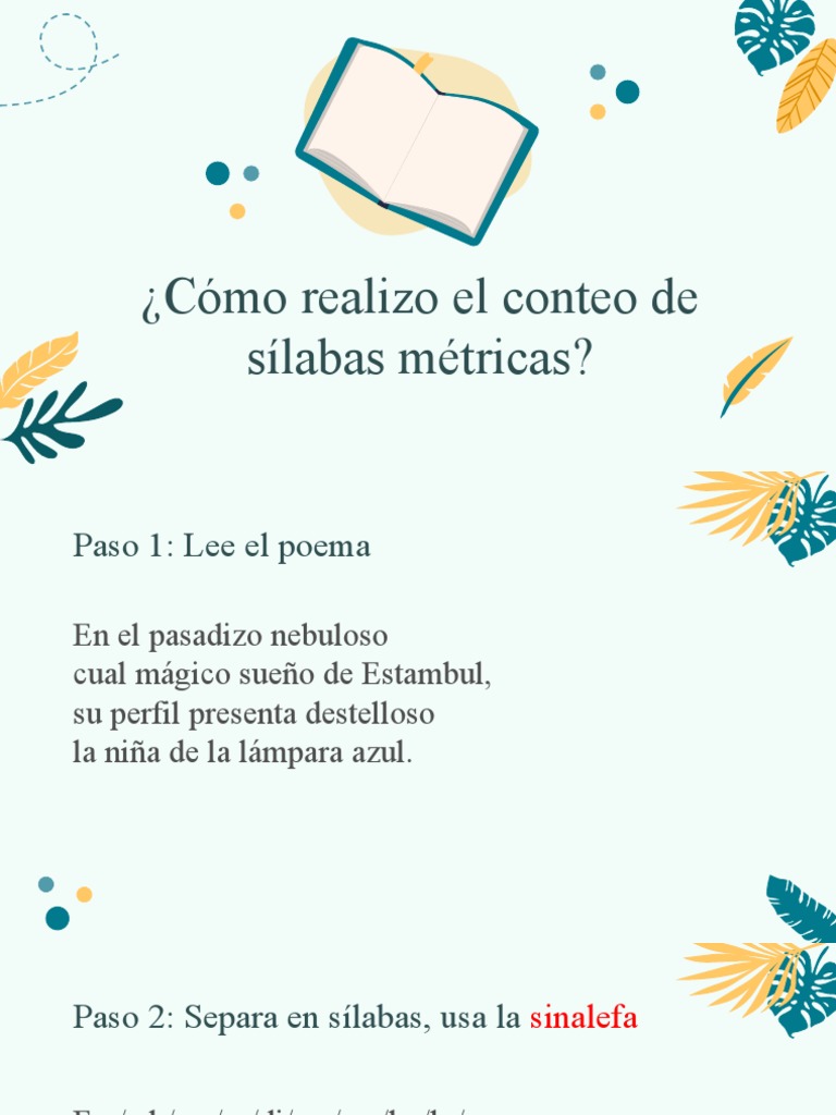 La Métrica, La Rima y El Verso Libre - 2° - Actividad en Clase | PDF ...