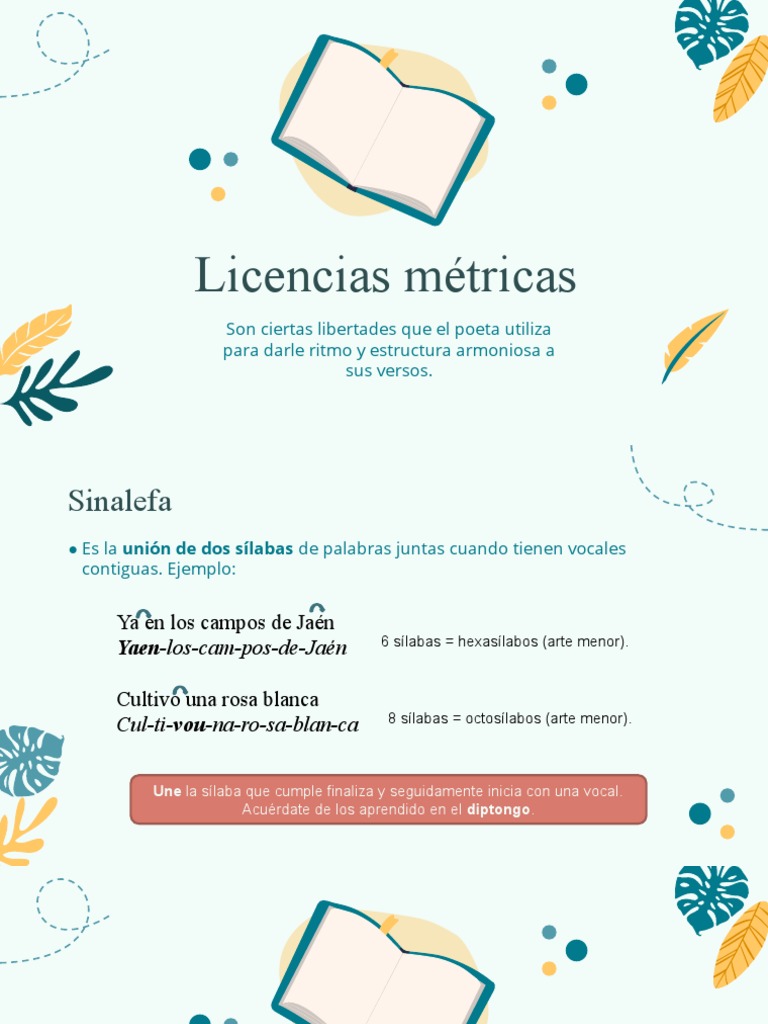La Métrica, La Rima y El Verso Libre - 2° - Repasar | PDF | Rima ...