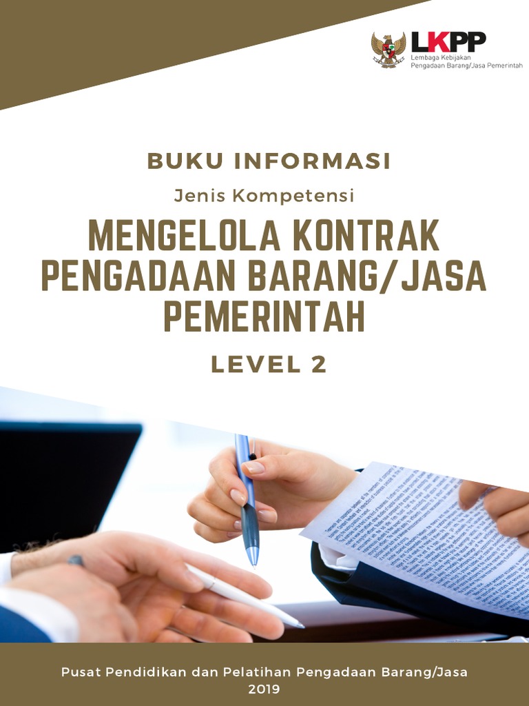 Buku Informasi Jenis Kompetensi Mengelola Kontrak PBJP - Level 2 | PDF