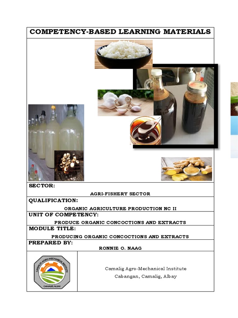 CBLM and Assessment Tool OAP NCII | PDF | Soil | Microorganism