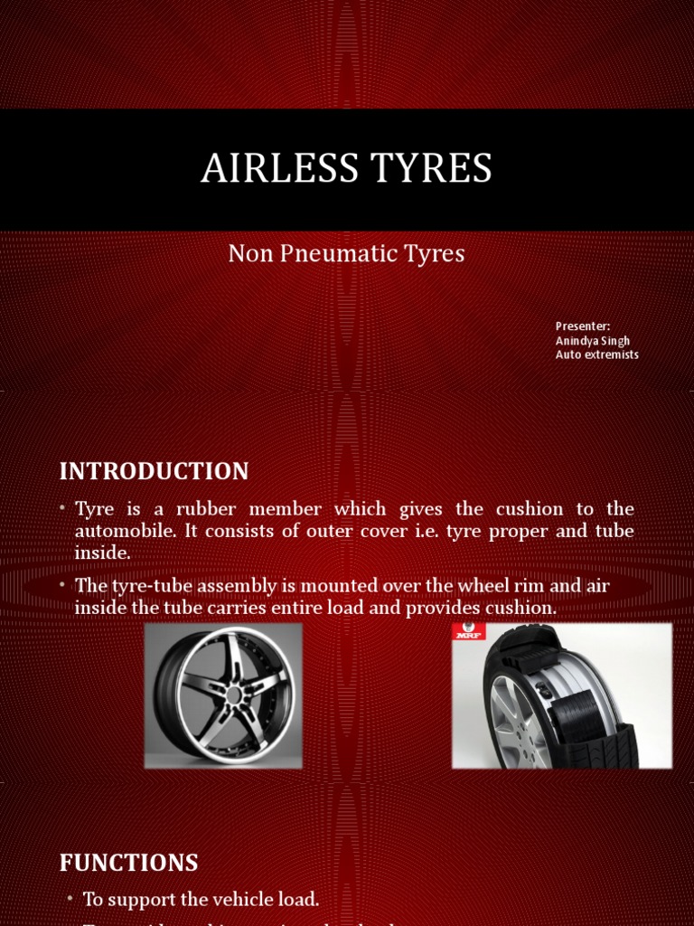 Airless Tyres Non Pneumatic Tyres | PDF