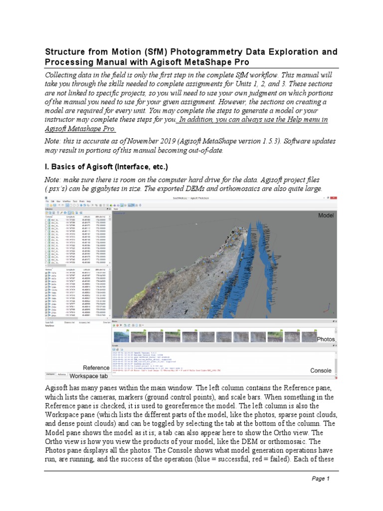 03 SFM Data Processing Exploration | PDF | Texture Mapping | Camera