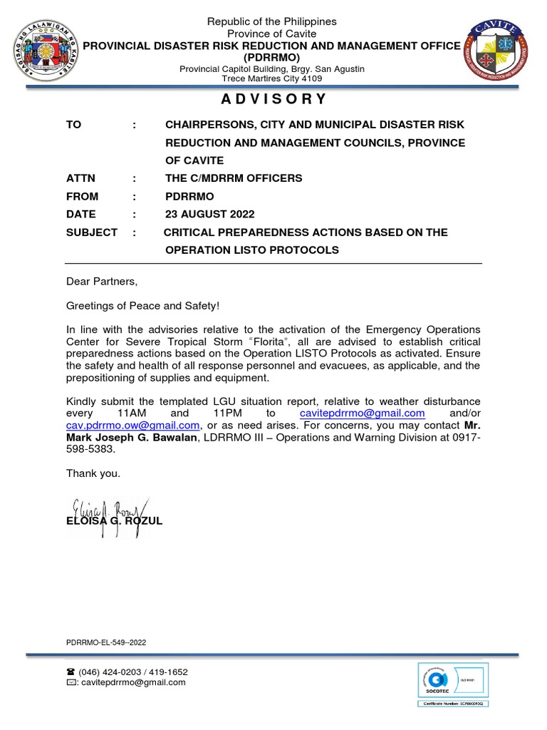 Advisory EPR Protocols Florita | PDF | Business | Technology & Engineering