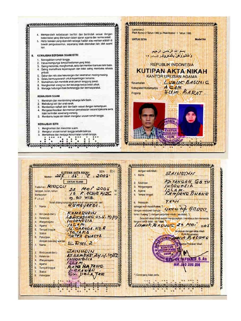 Buku Nikah Utk Suami | PDF
