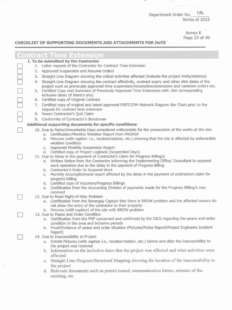 Time Extension - DO - 156 - S2015 REV DoTS | PDF