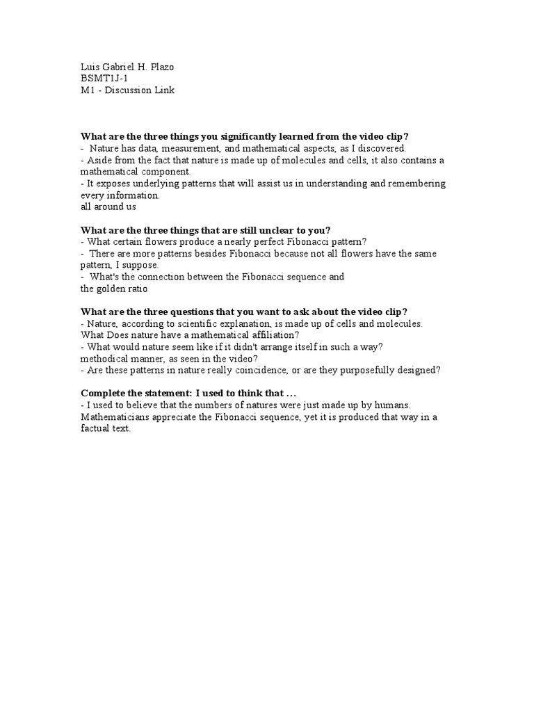 M1 - Task Mathematics in Our Modern World | PDF | Science & Mathematics