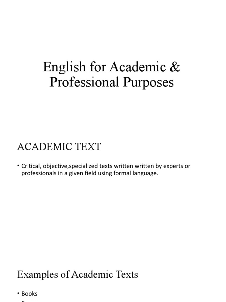 English For Academic & Professional Purposes | PDF | Thesis | English Language