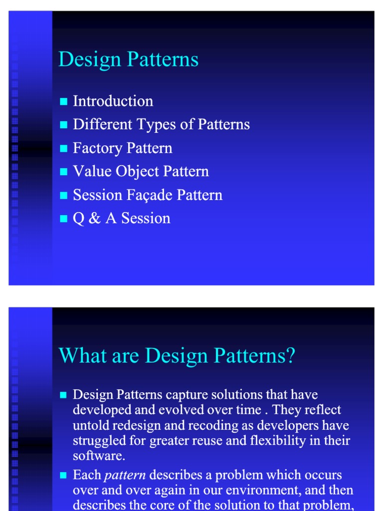 Design Pattern | PDF | Enterprise Java Beans | Class (Computer Programming)
